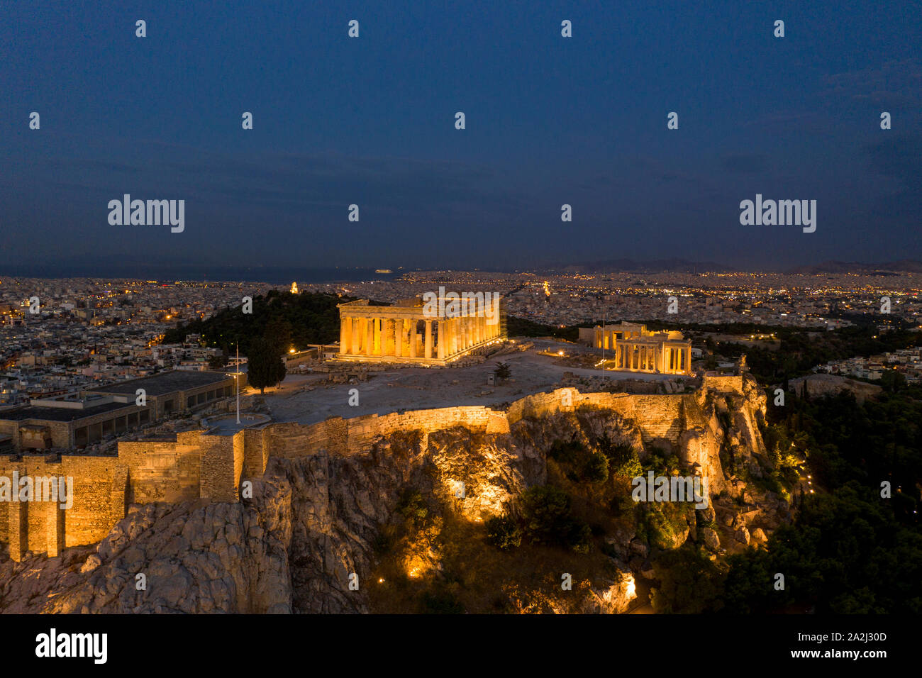 Greece, Athens, Aerial view of the Parthenon Stock Photo - Alamy