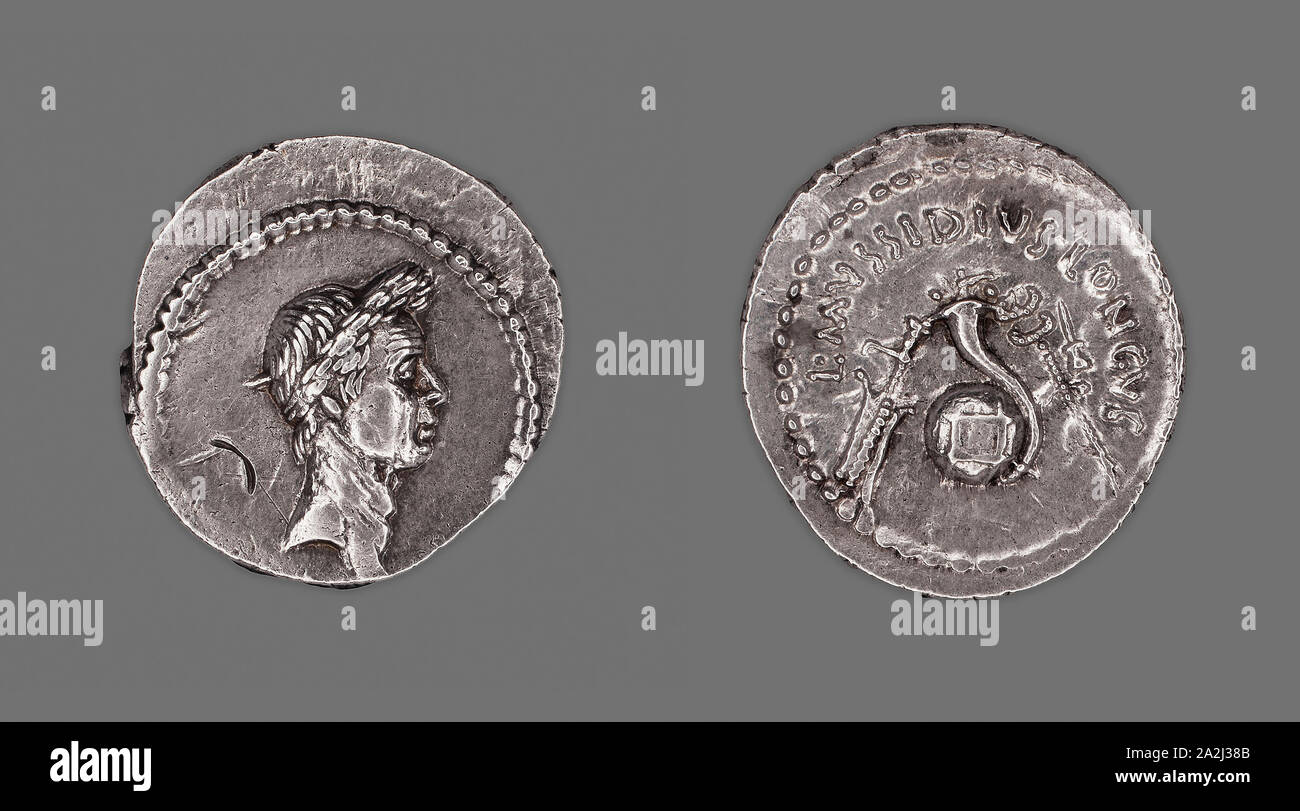 Denarius (Coin) Portraying Julius Caesar, 42 BC, issued by L. Mussidius ...