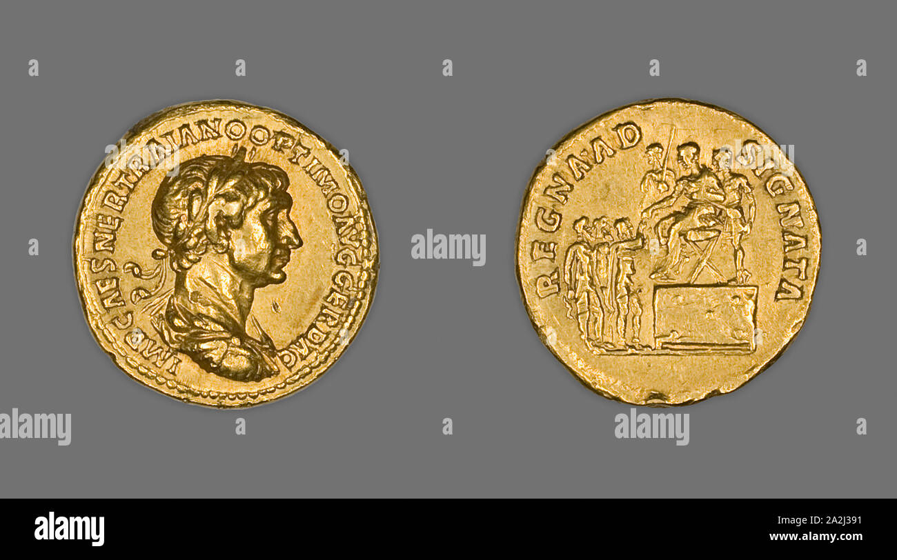 Aureus (Coin) Portraying Emperor Trajan, 114/15, issued by Trajan ...