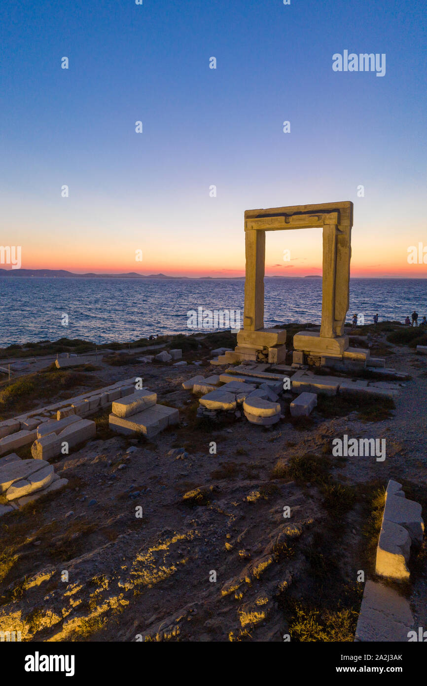 Greece, Cyclades Islands, Naxos Town, Temple of Apollo Stock Photo - Alamy