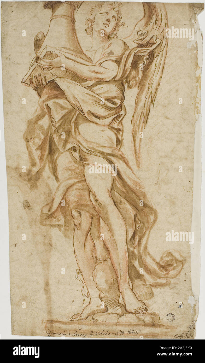 Study after Bernini’s Angel sculpture at Ponte Sant’Angelo (recto ...