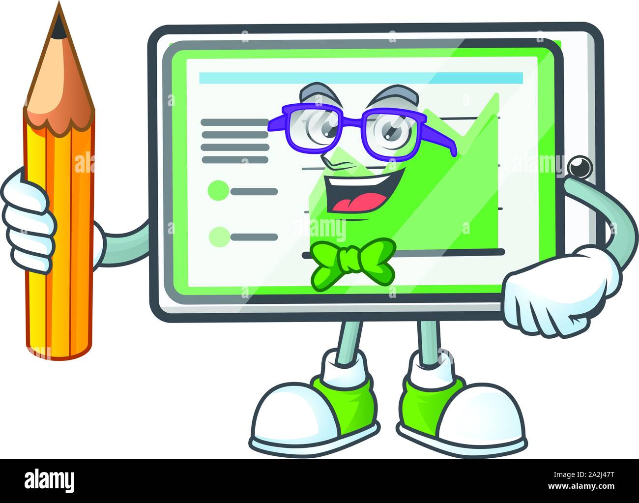 Student up chart horizontal table cartoon mascot style Stock Vector ...