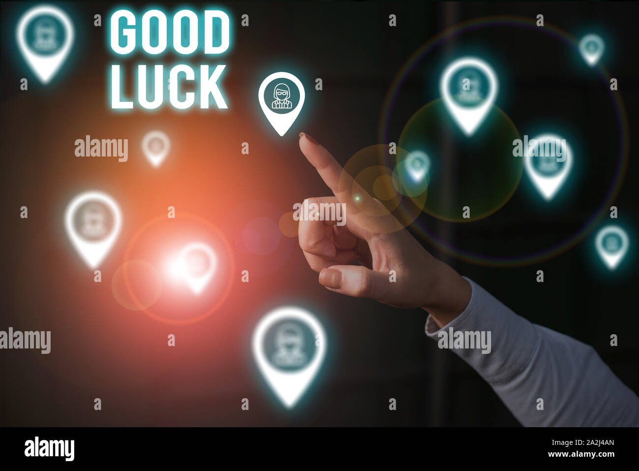 Word writing text Good Luck. Business photo showcasing A positive ...
