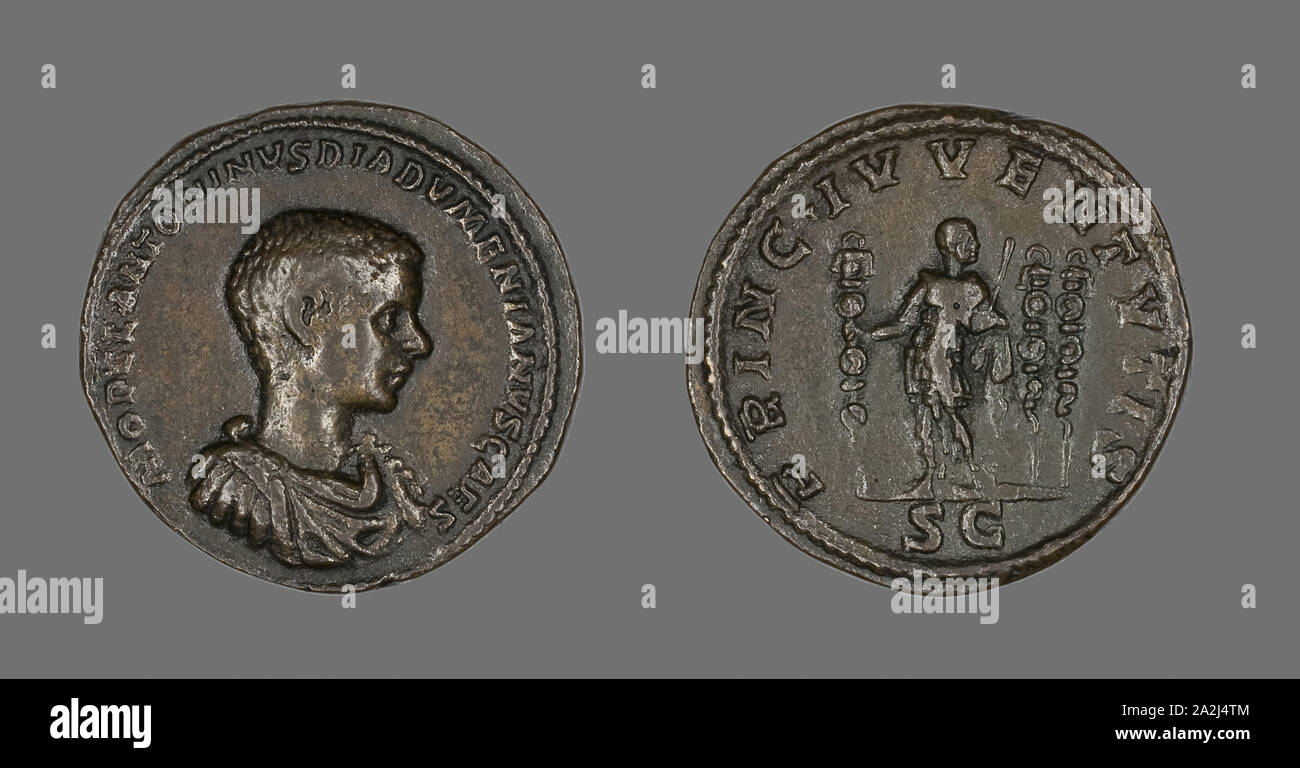 Coin portraying emperor diadumenian hi-res stock photography and images ...