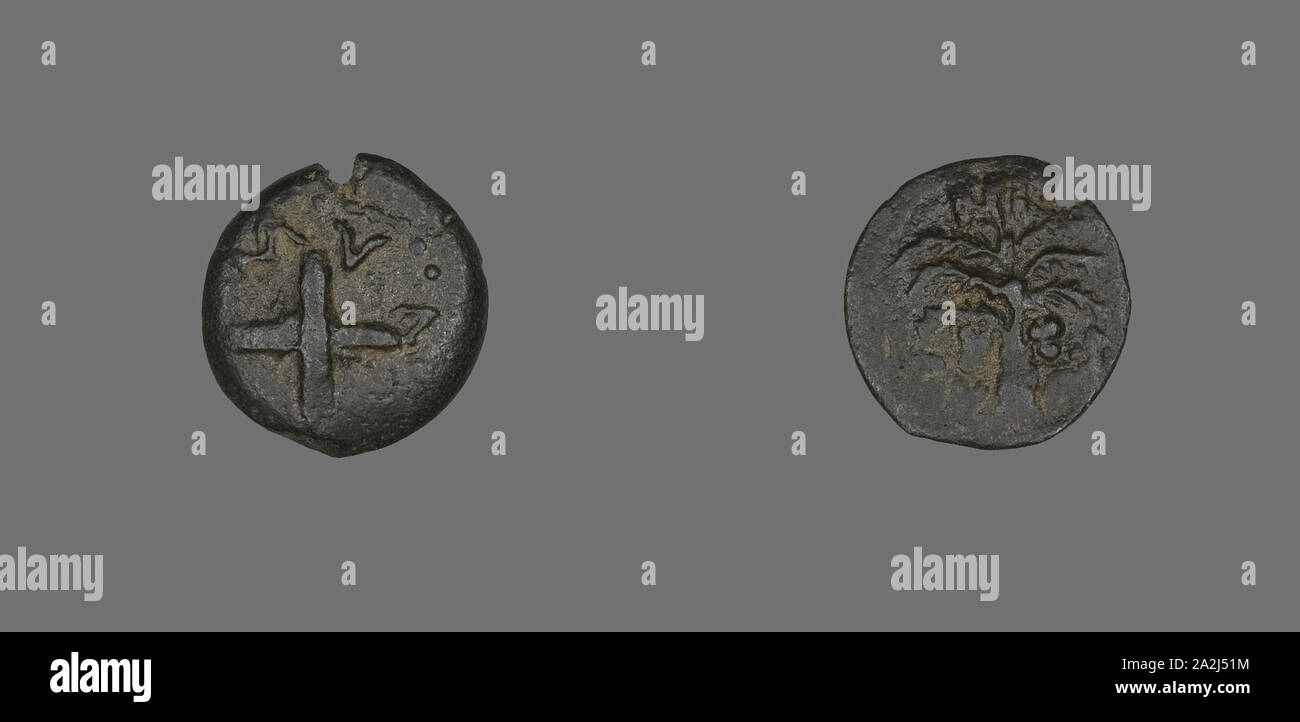 Coin Depicting Shields and Spears, AD 54, Procurator: Antonius Felix ...