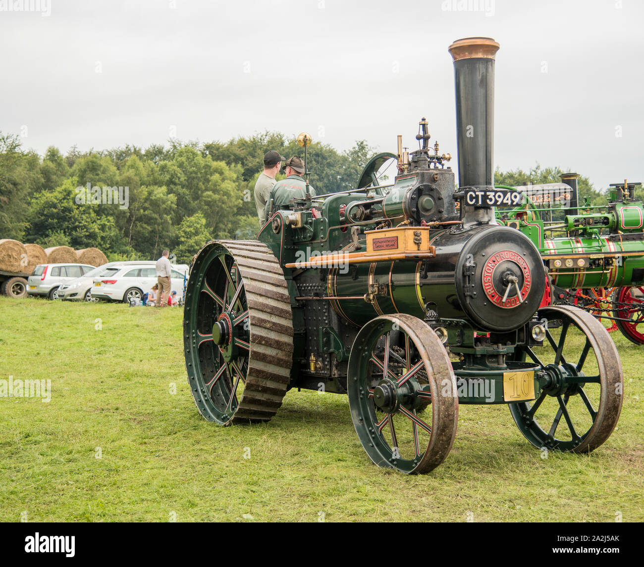 Vintage steam engine at a Derbyshire country fair Derbyshire England UK ...