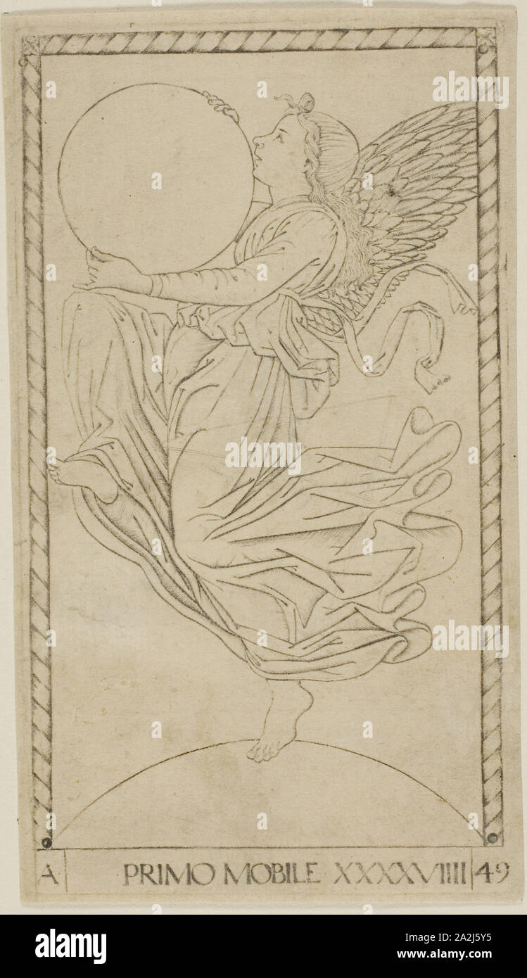 The Angel of the Ninth Sphere, or Primum Mobile, plate 49 from Planets ...