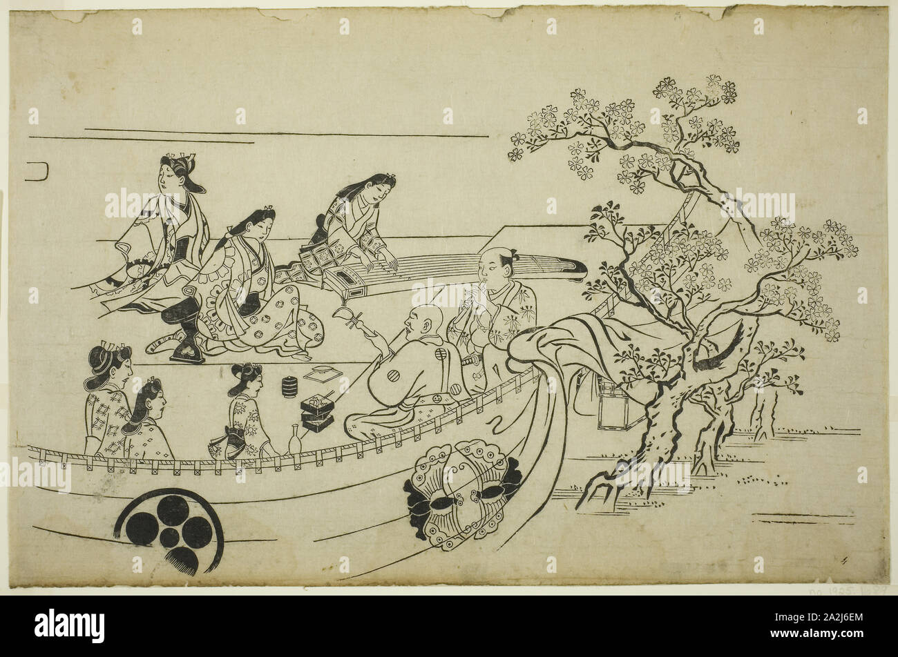 Flower-Viewing Party with Crest-Bearing Curtain, from the series Flower ...