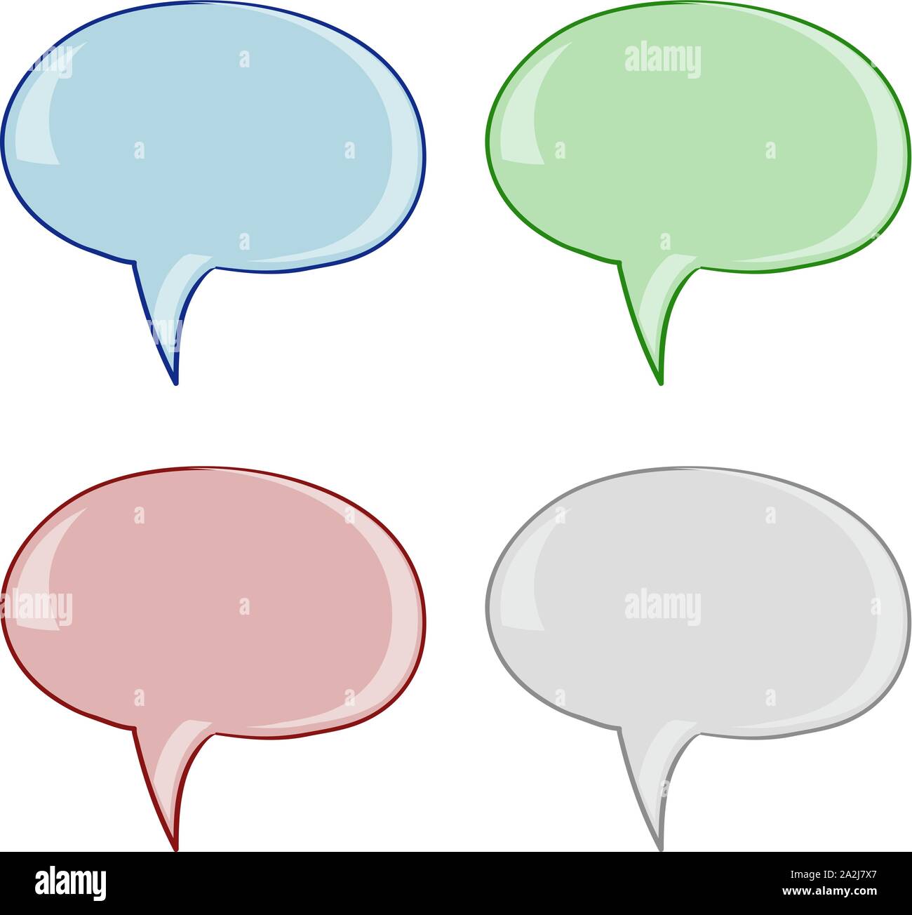 Speech bubbles color background Cut Out Stock Images & Pictures - Alamy