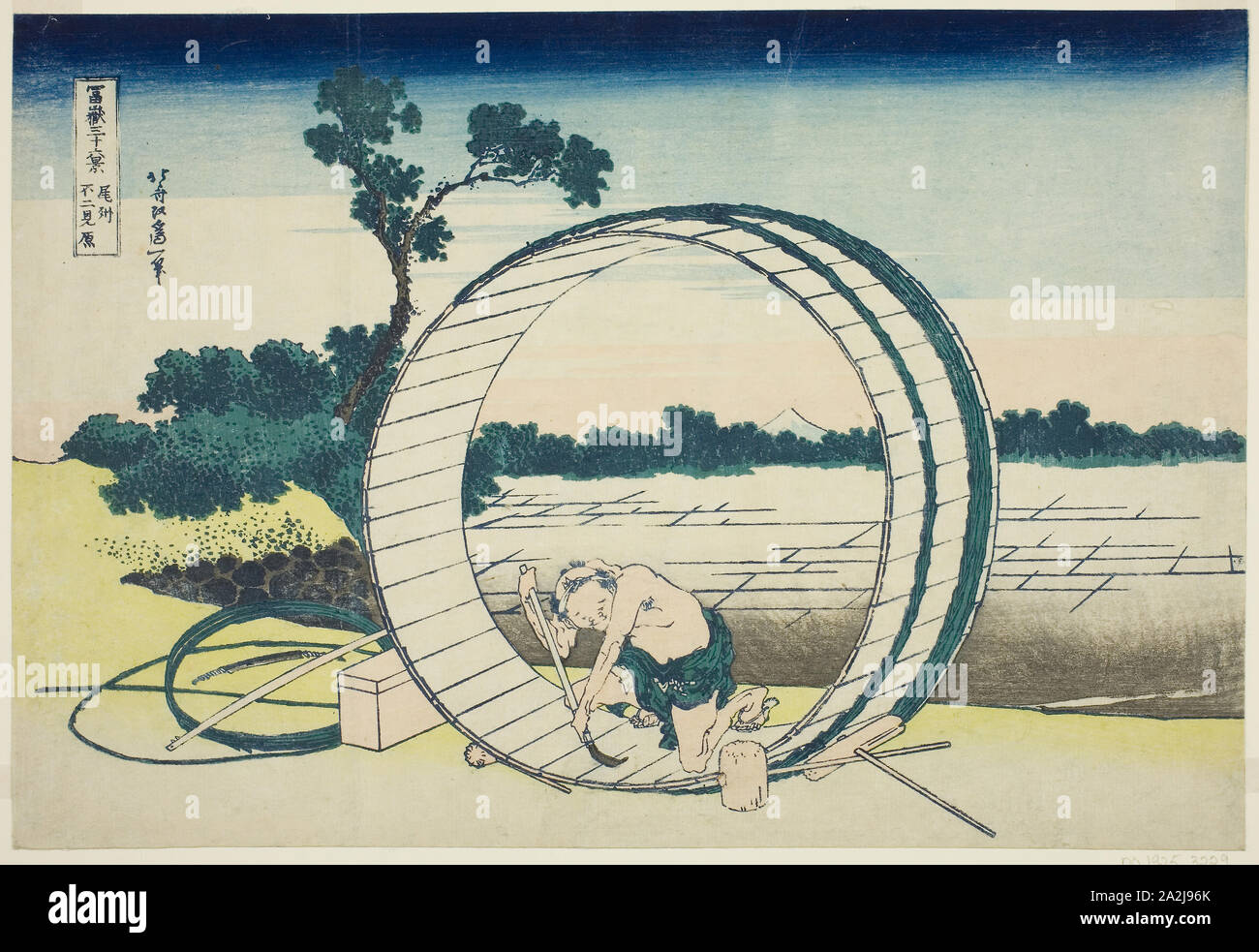 Fujimigahara in Owari Province (Bishu Fujimigahara), from the series ...