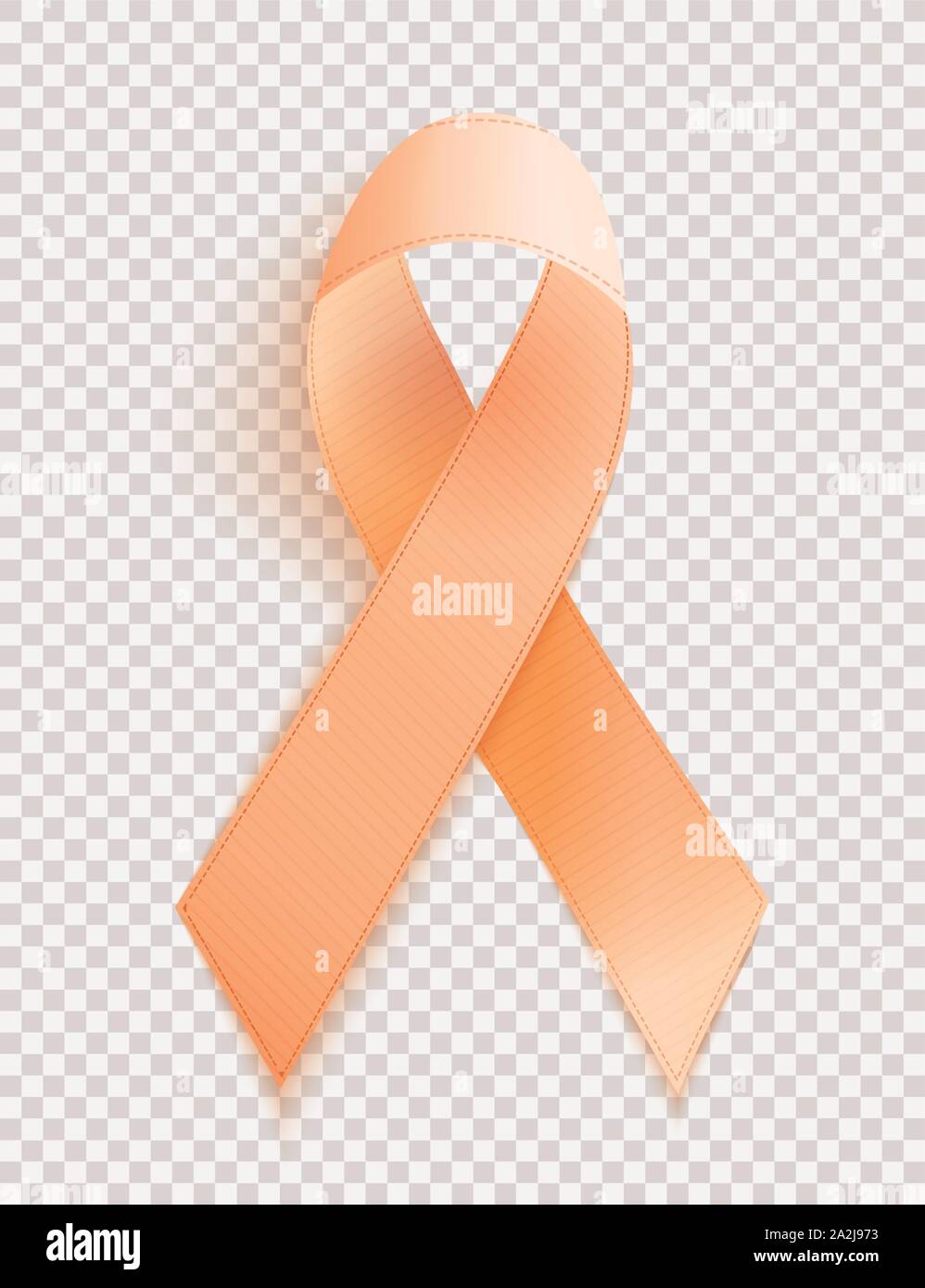 Orange Ribbon a Symbol of Leukemia. Vector Illustration Stock Vector ...
