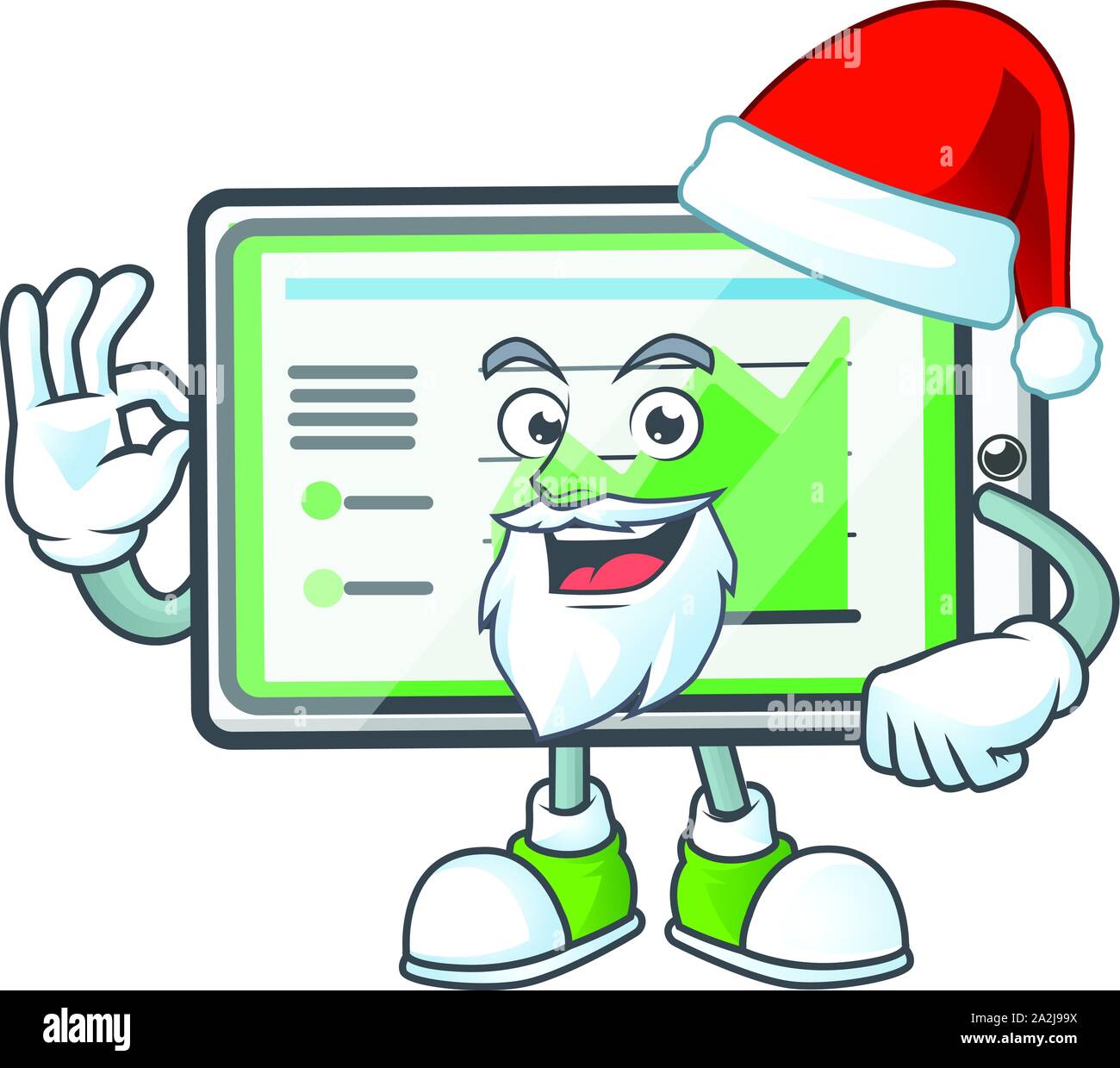 Santa up chart horizontal table on white background Stock Vector Image ...