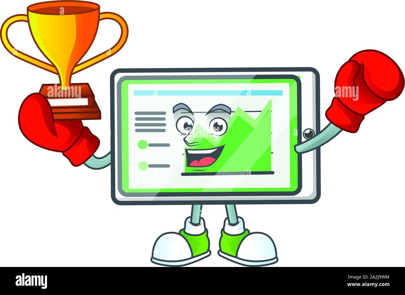 Boxing winner up chart horizontal table on white background Stock ...