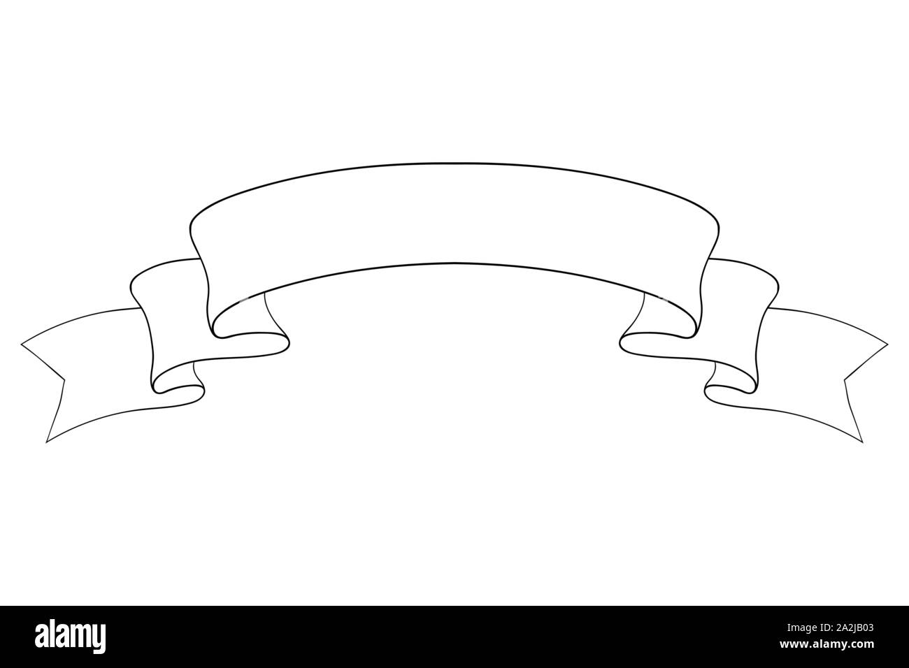 Ribbon scroll. Outline icon Stock Vector Image & Art - Alamy