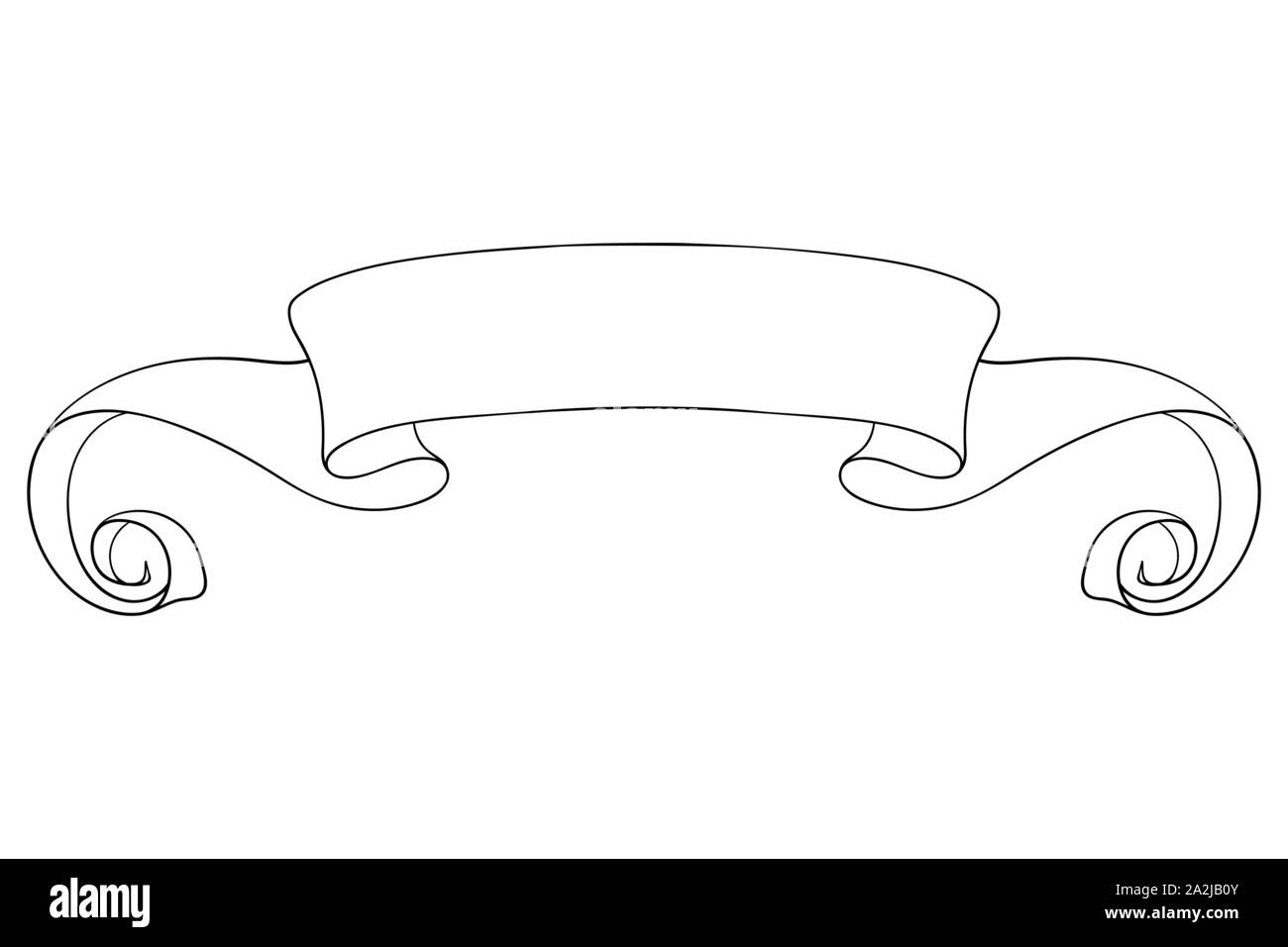 Ribbon scroll. Hand drawn design icon Stock Vector Image & Art - Alamy