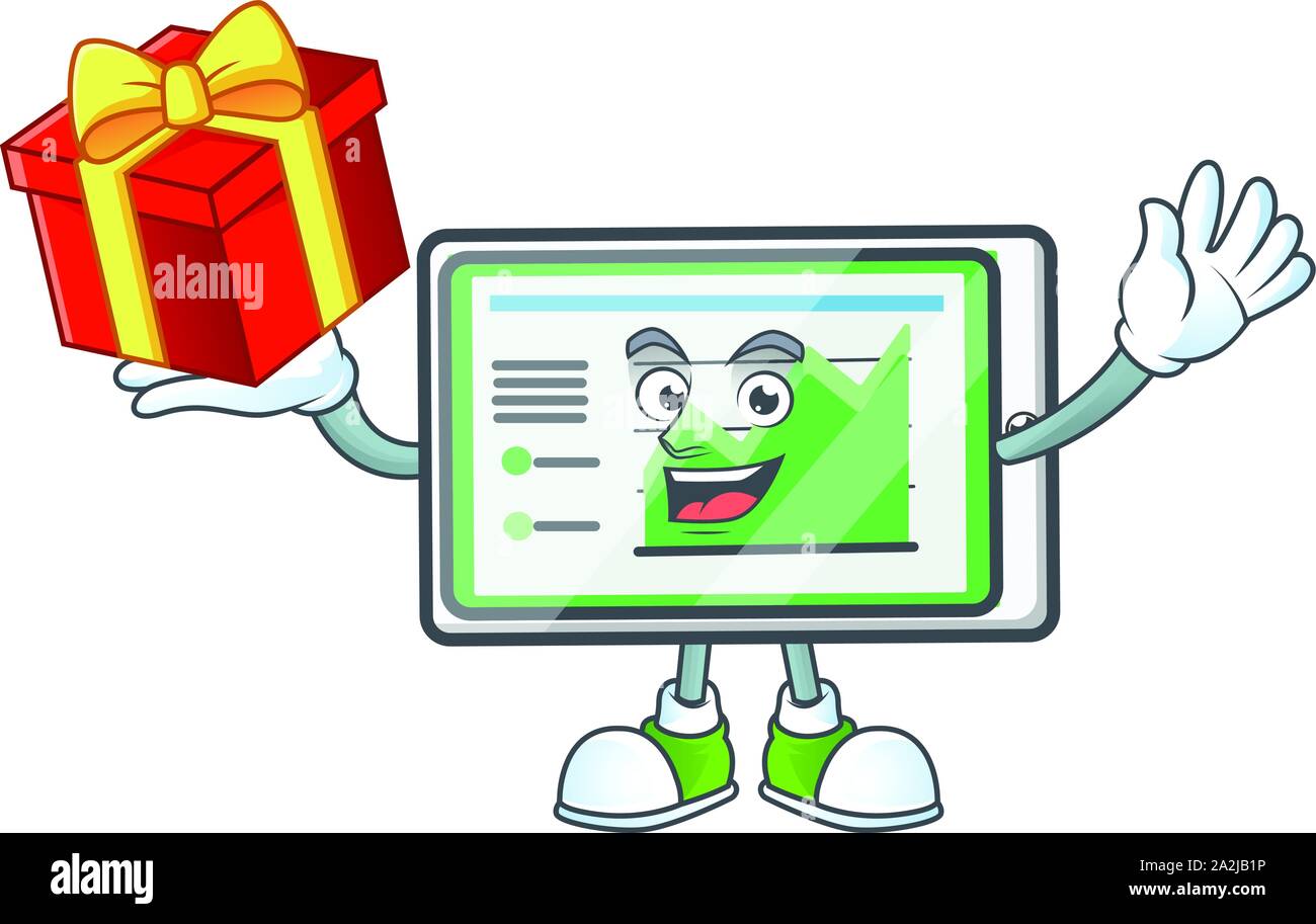 Bring gift up chart horizontal table on white background Stock Vector ...