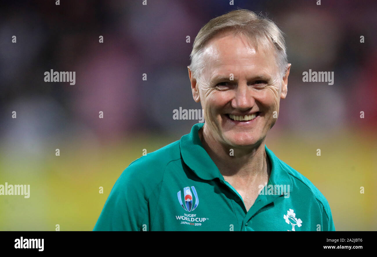 Ireland head coach Joe Schmidt during the 2019 Rugby World Cup Pool A ...