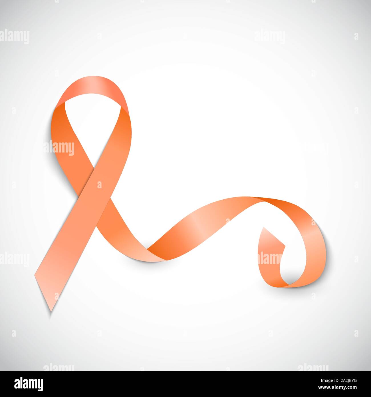 Orange Ribbon a Symbol of Leukemia. Vector Illustration Stock Vector ...