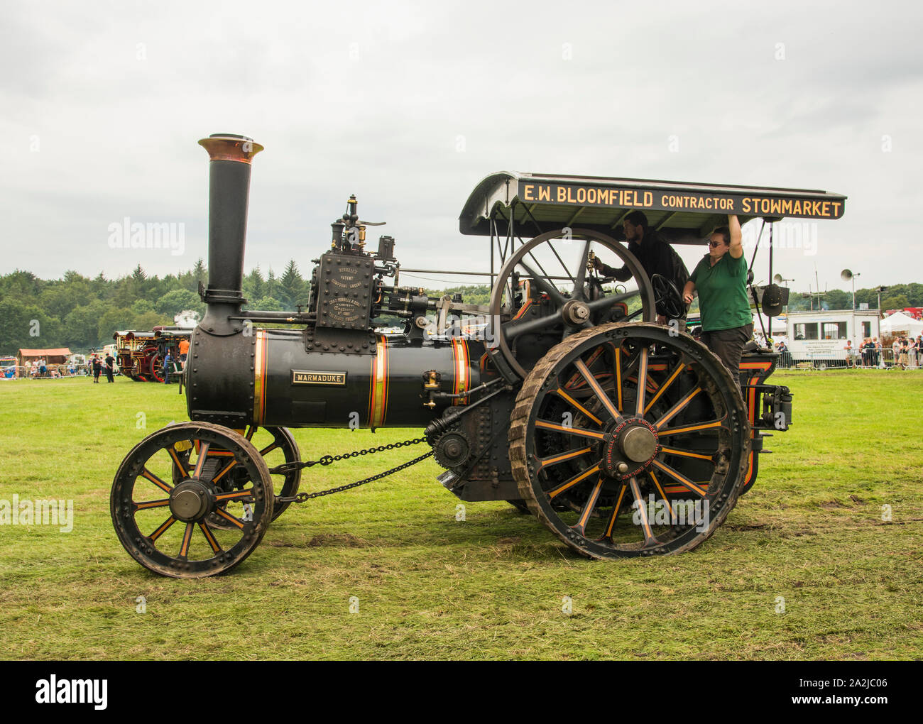 Vintage steam engine at a Derbyshire country fair Derbyshire England UK ...
