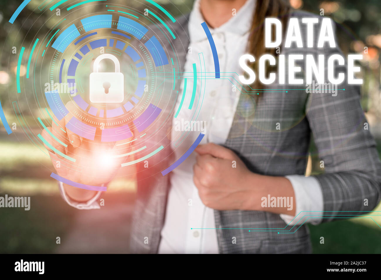 Text sign showing Data Science. Business photo showcasing multidisciplinary field that uses ...