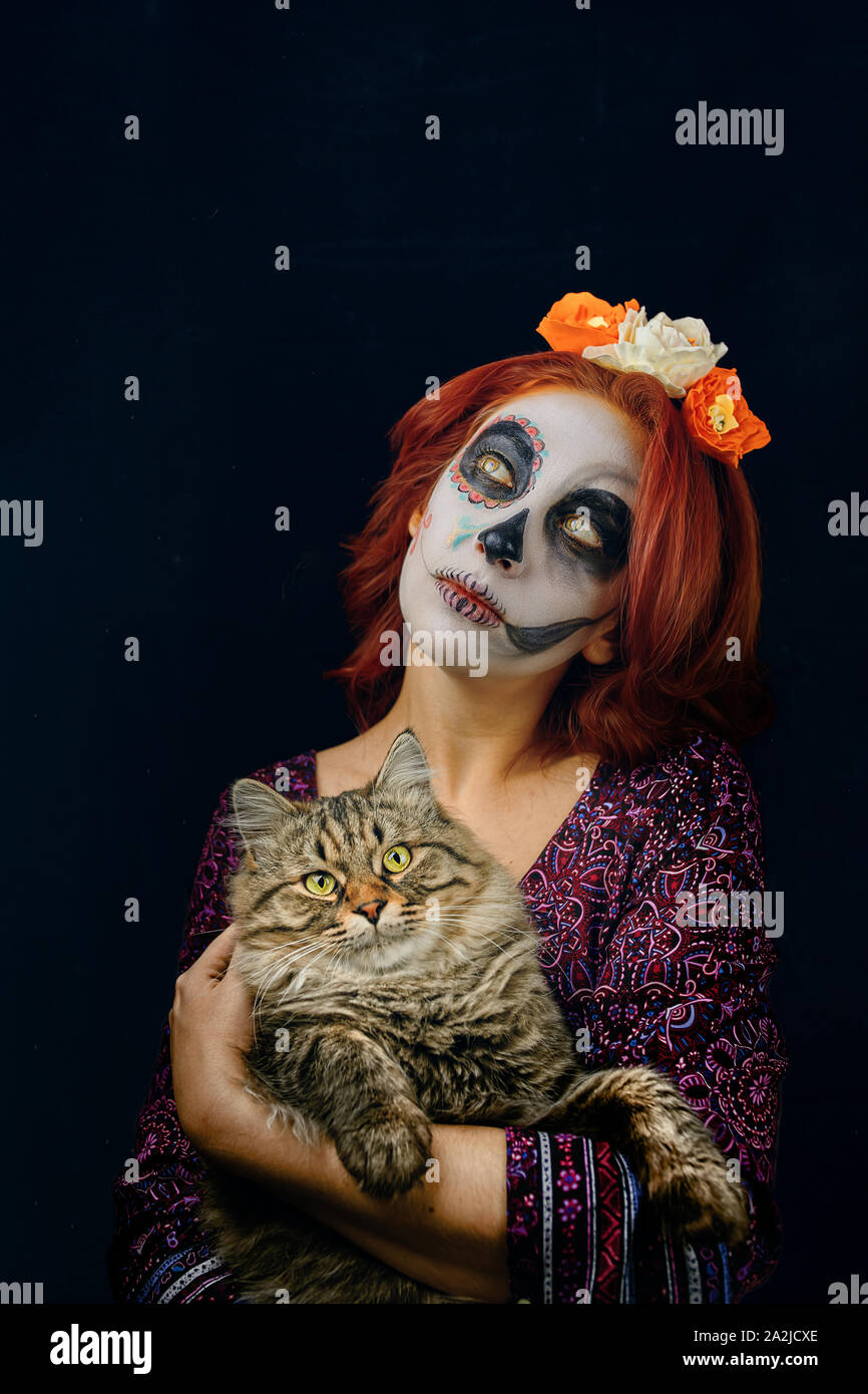 Day Of The Dead Cat Makeup