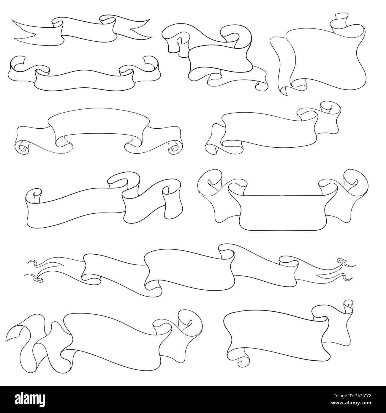 Paper scrolls. Hand drawn sketch Stock Vector Image & Art - Alamy