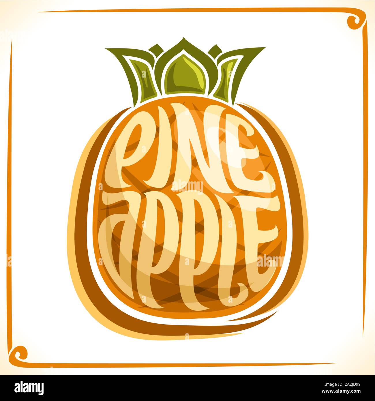 Pineapple typography Stock Vector Images - Alamy