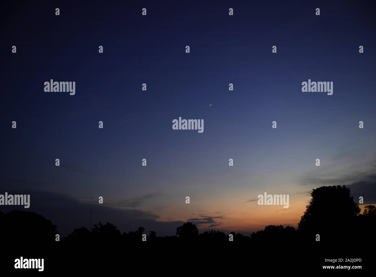 blue sky background, evening time Stock Photo - Alamy