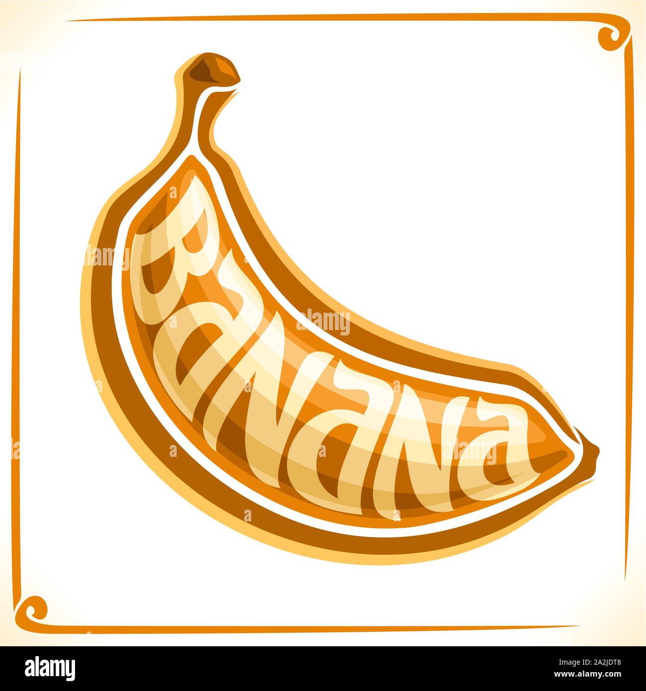 Single banana Stock Vector Images - Alamy