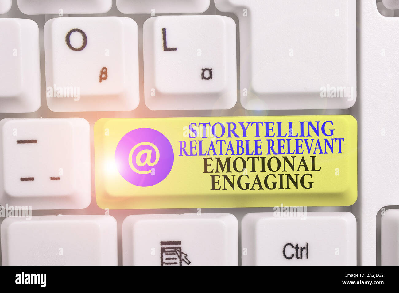 Writing note showing Story Telling relatablerele. Business concept for ...