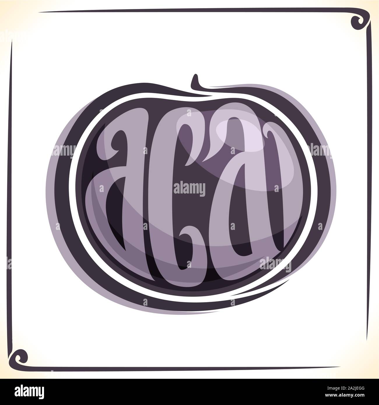 Acai berry illustration Stock Vector Images - Alamy