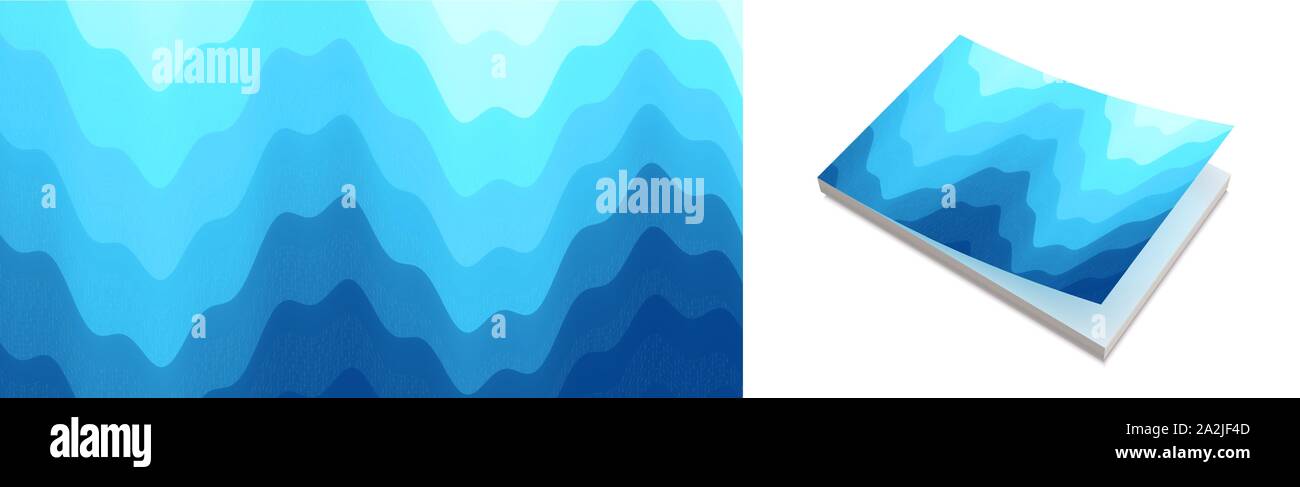 Realistic book mockup. Cover design template. Perspective view. 3d ...