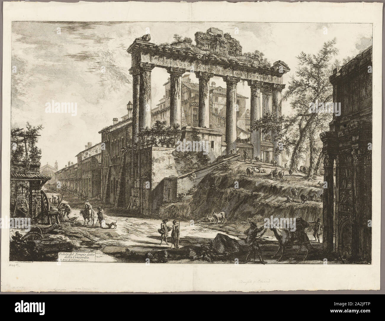 View of the So-Called Temple of Concord, from Views of Rome, 1774 ...