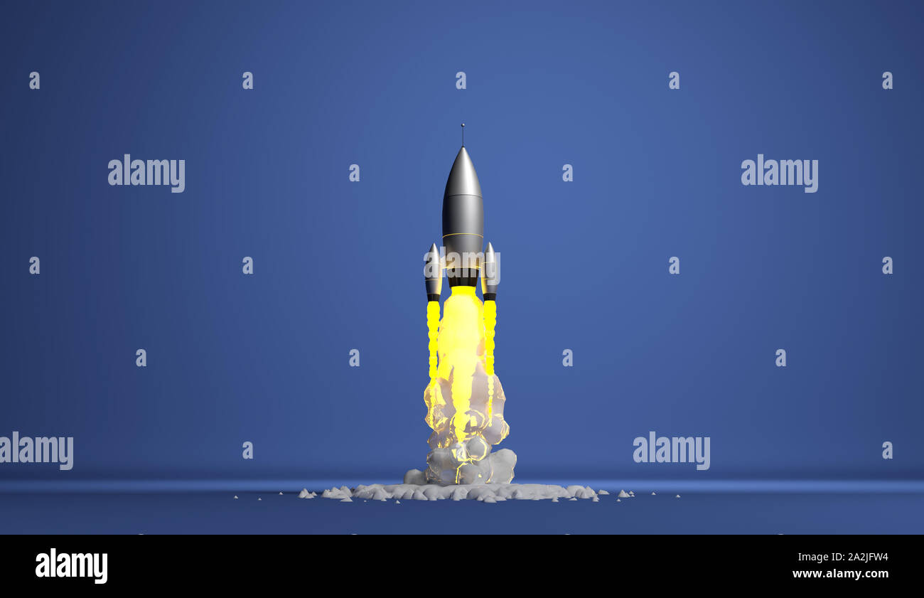 Cartoon space rocket hi-res stock photography and images - Alamy