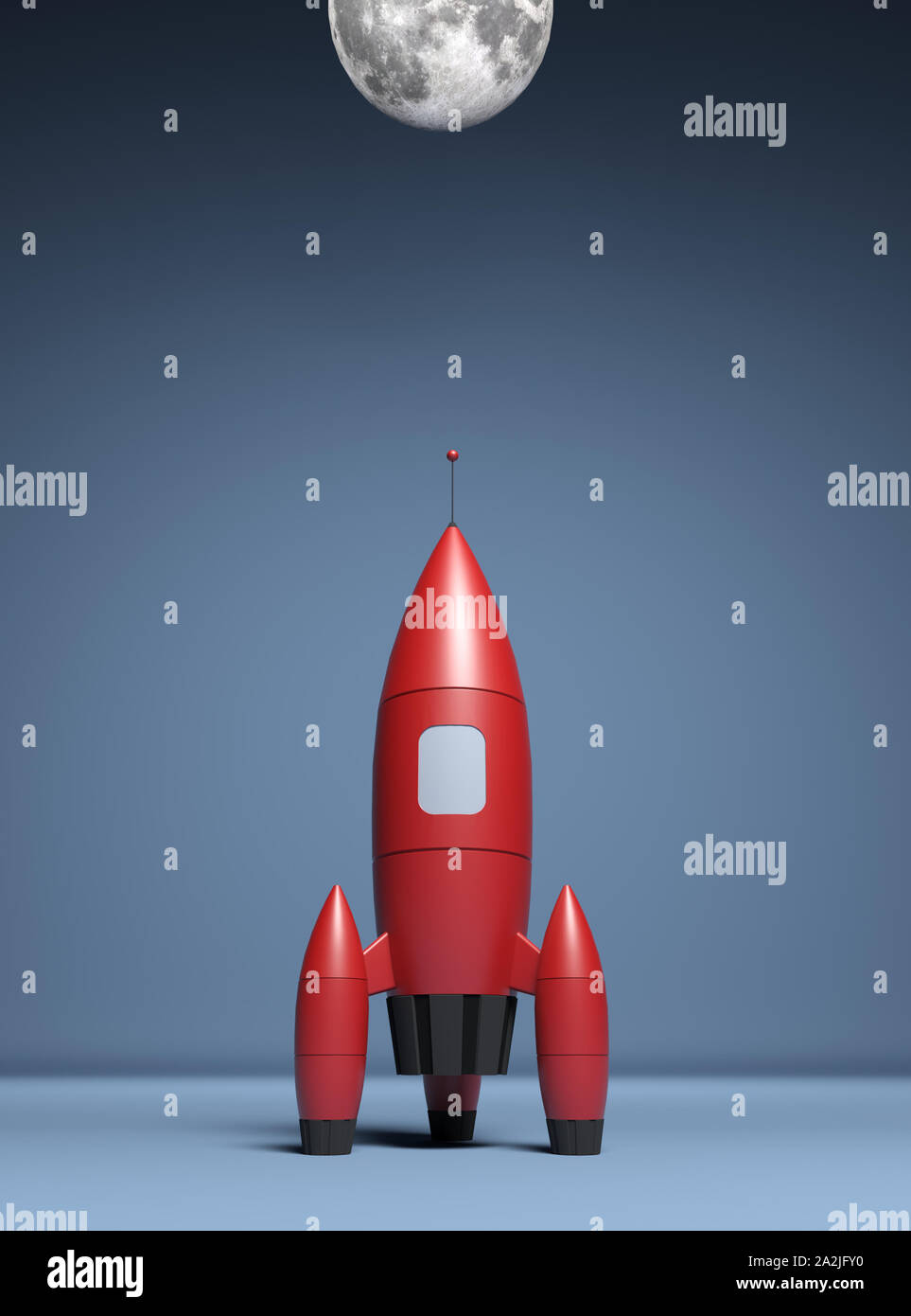 Cartoon rocket 3D rendering Stock Photo - Alamy