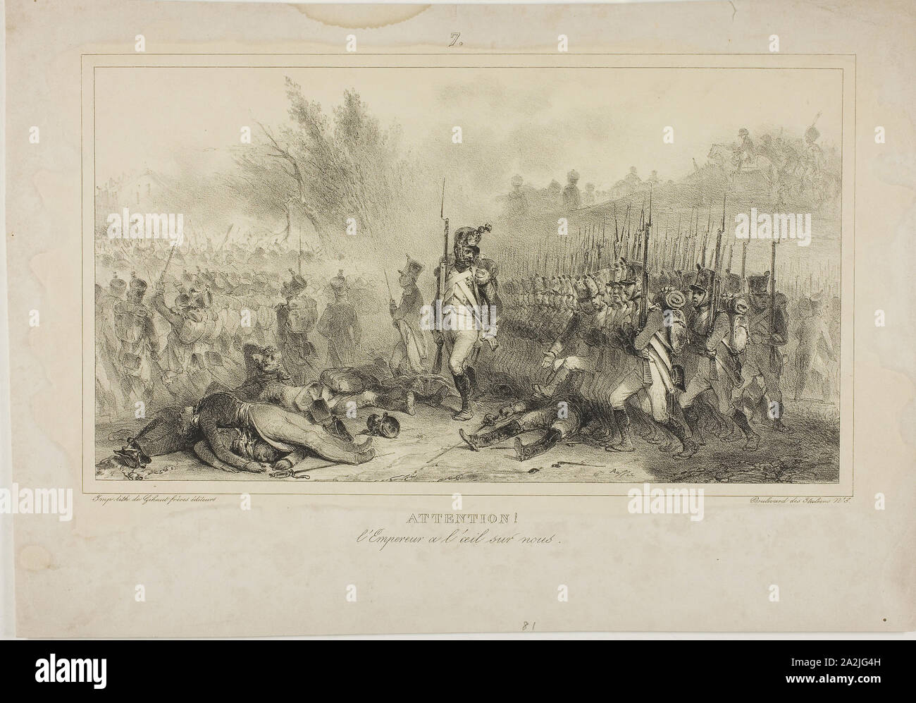 Attention! The Emperor has his eye on you, 1832, Denis Auguste Marie ...