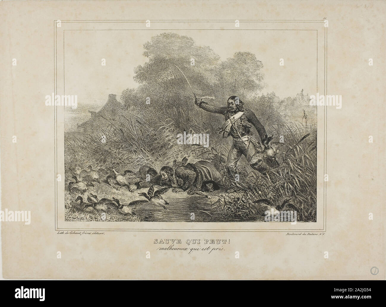 Every Man for Himself!, 1833, Denis Auguste Marie Raffet (French, 1804 ...