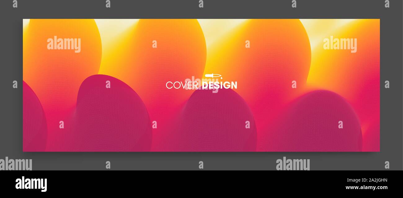 Vector volume background with color gradients. 3d abstract illustration ...