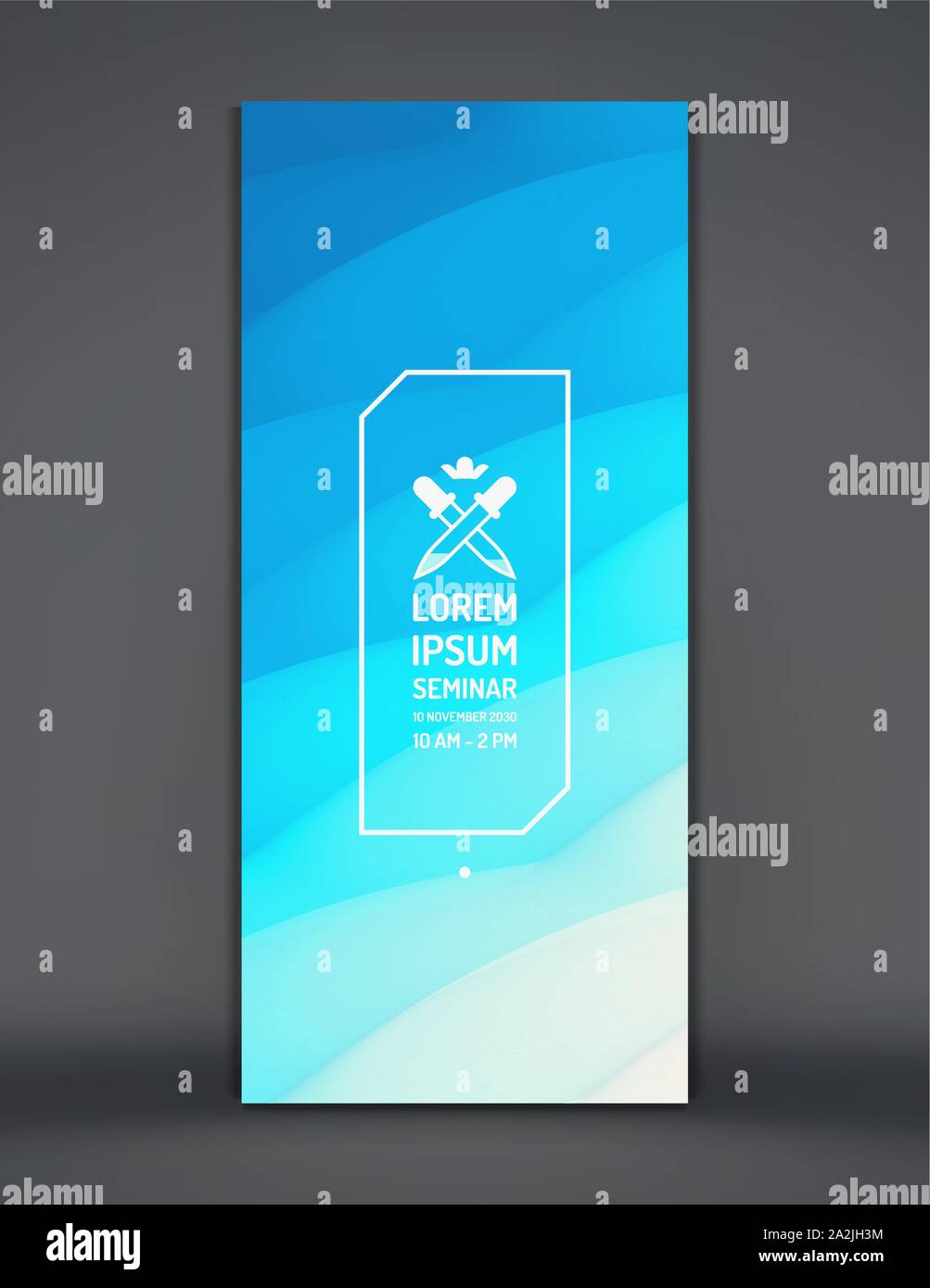 Vertical banner or stand for conference. Cover design template ...