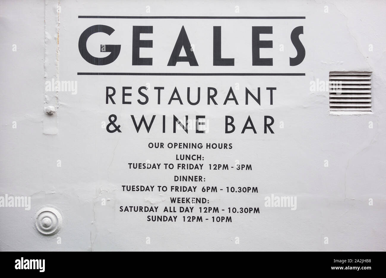 Geales Fish Restaurant, Farmer Street, London, UK Stock Photo - Alamy