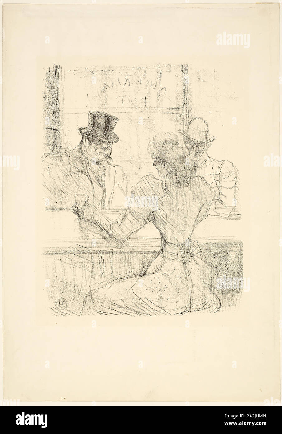 In the Picton Bar (American Bar), rue Scribe, 1896, Henri de Toulouse ...