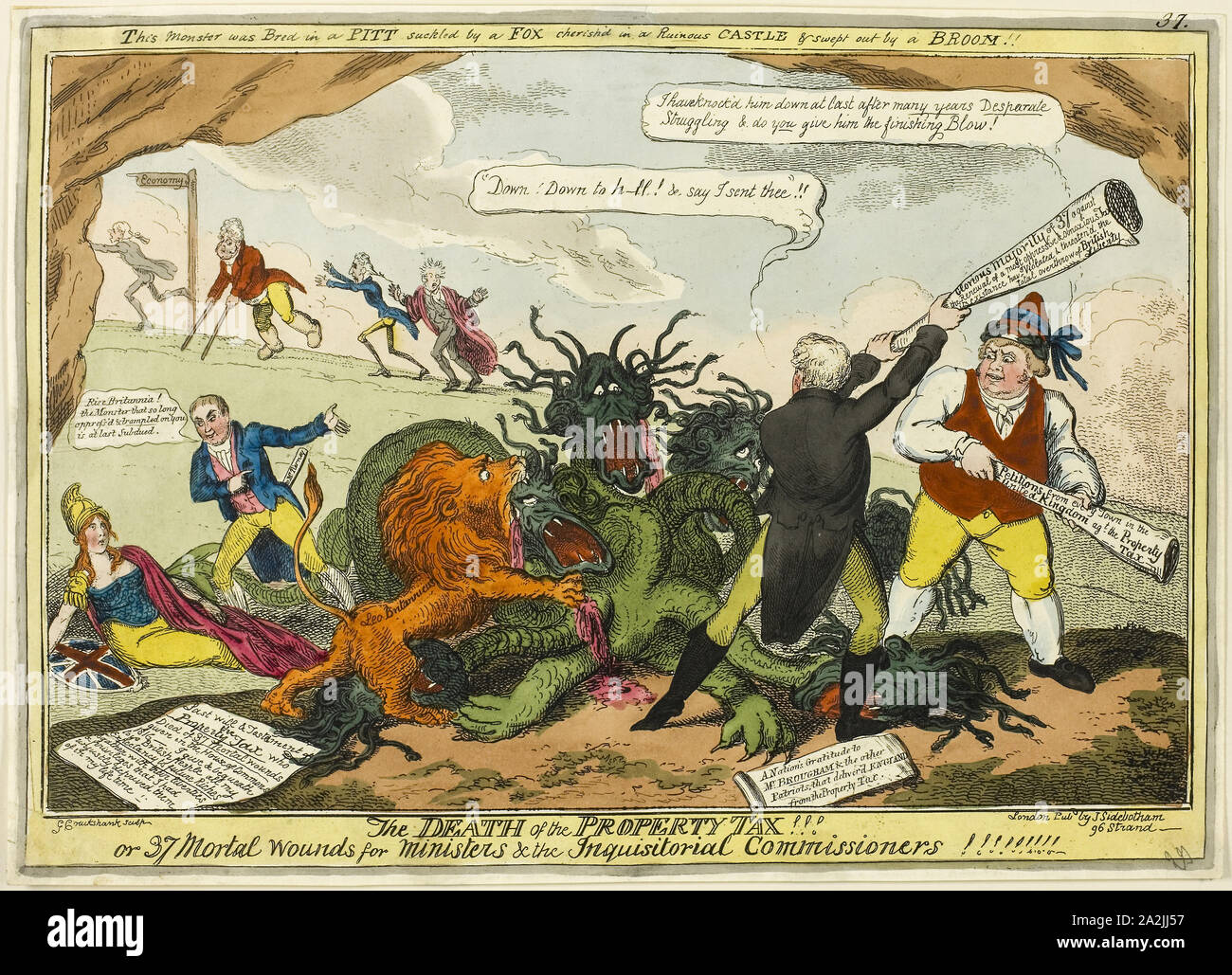 Death of the Property Tax!!, published March 1816, George Cruikshank ...