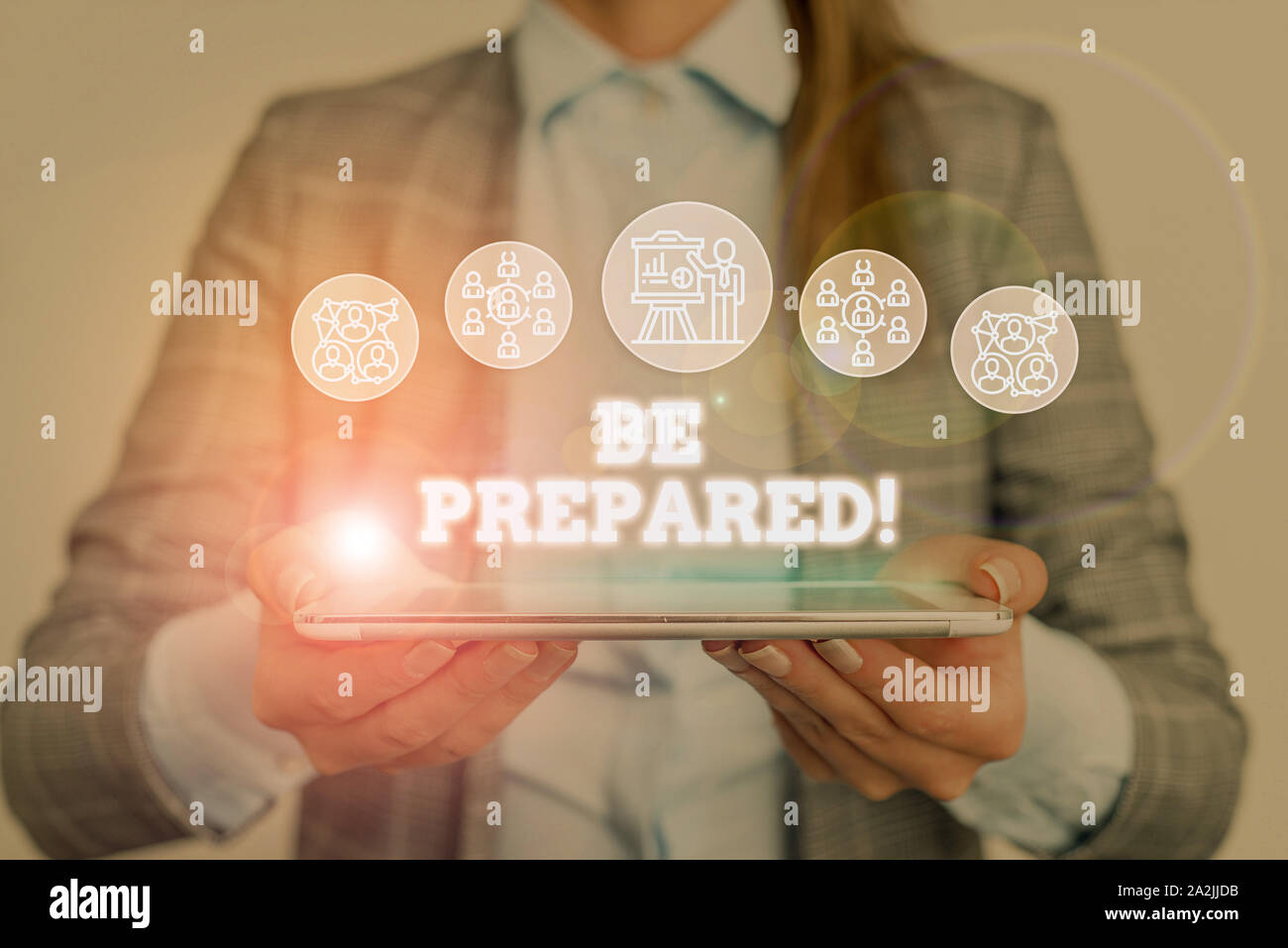 Conceptual hand writing showing Be Prepared. Concept meaning try be ...