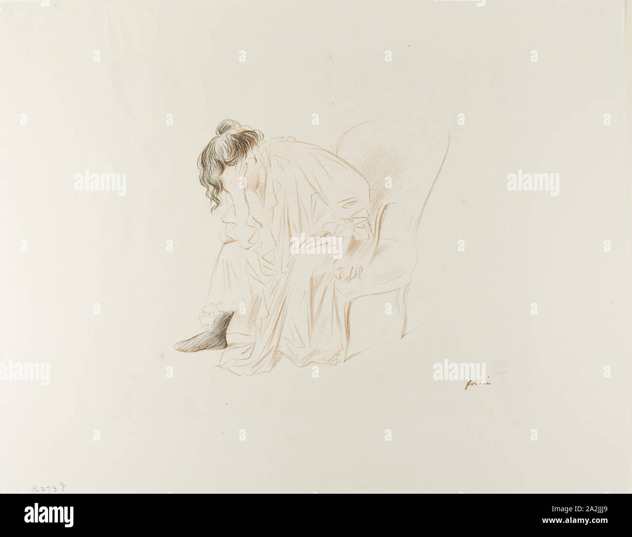 Seated Woman, Head in Right Hand, 1897, Jean Louis Forain, French, 1852 ...