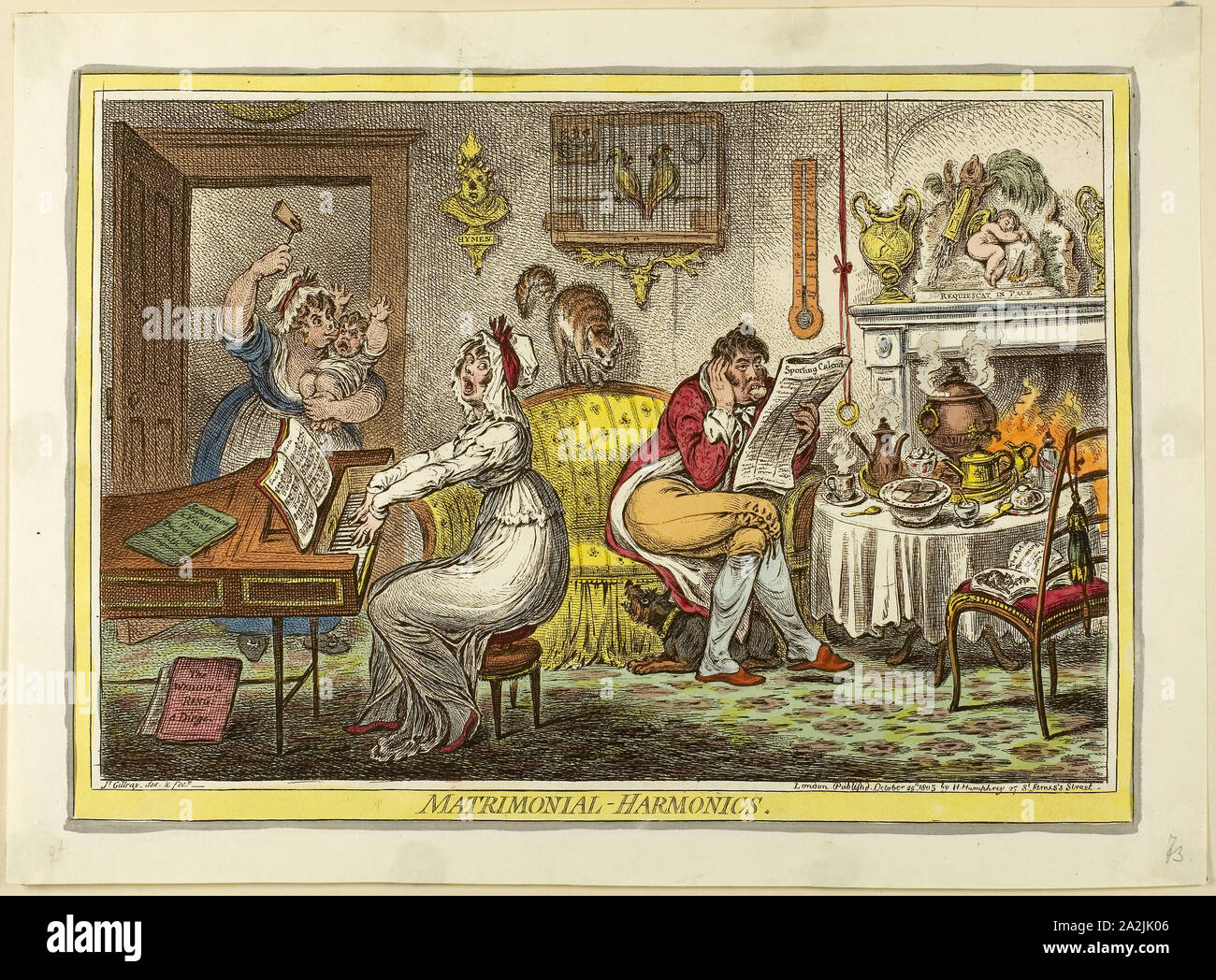 Gillray matrimonial harmonics hi-res stock photography and images - Alamy