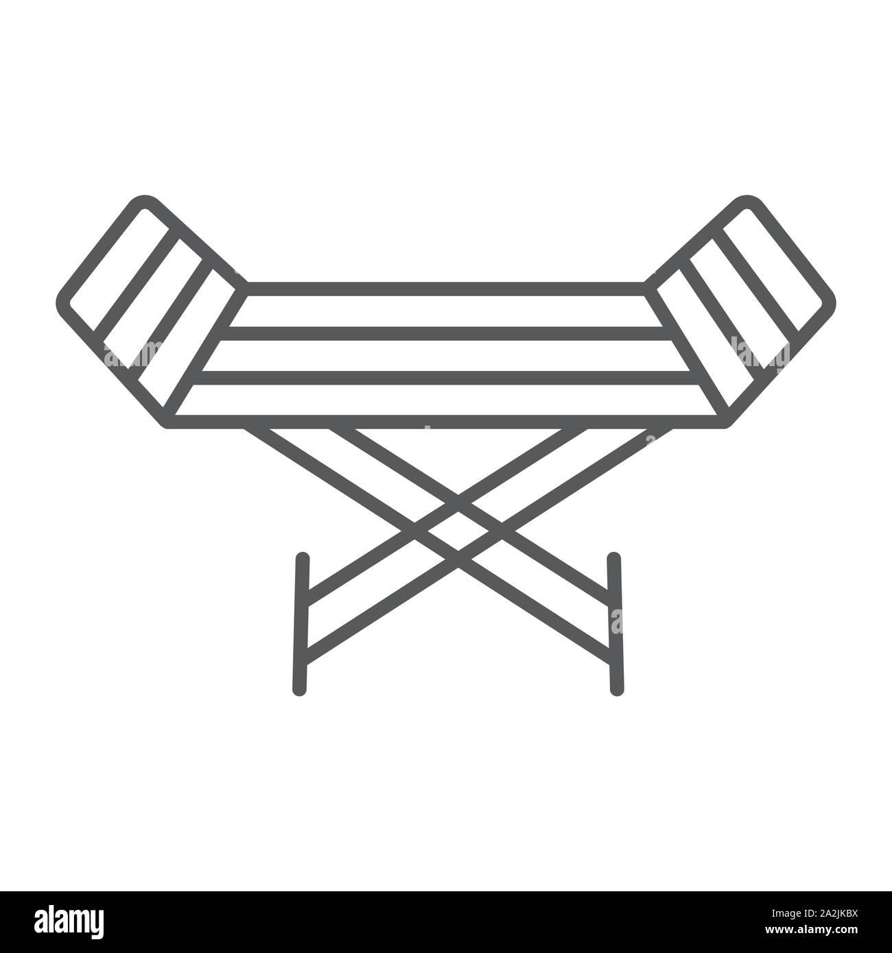 Metal clothes dryer thin line icon, laundry and housekeeping, rack ...