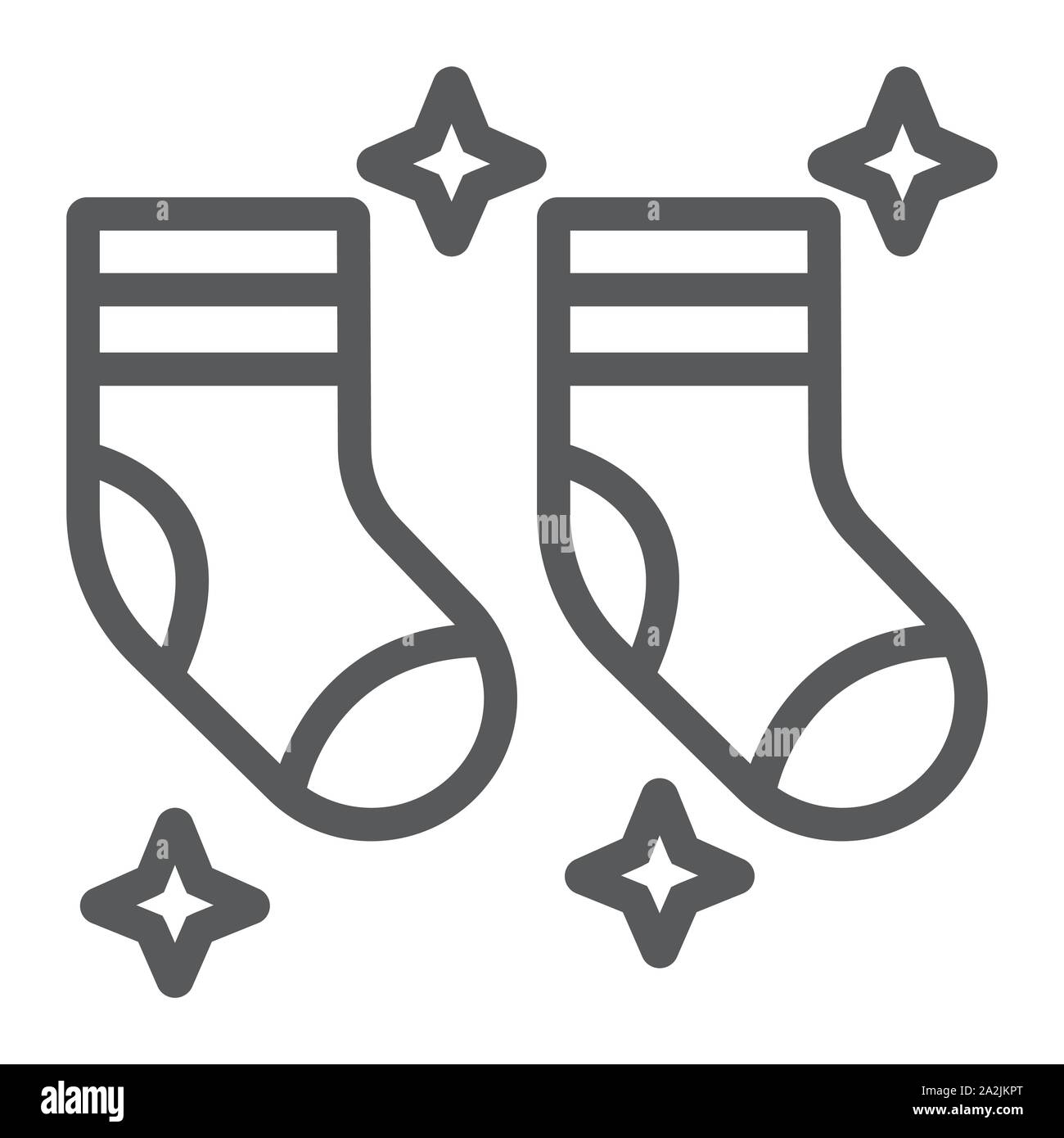 White socks on washing line Stock Vector Images - Alamy