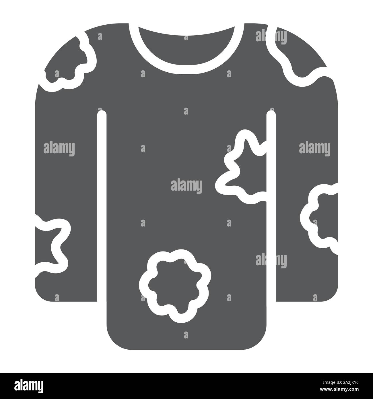 Dirty laundry glyph icon, laundry and clothes, untidy shirt sign ...