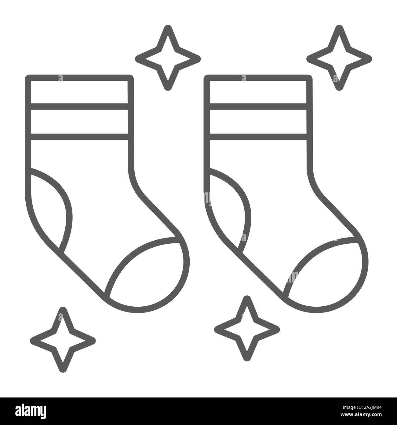 White socks on washing line Stock Vector Images - Alamy