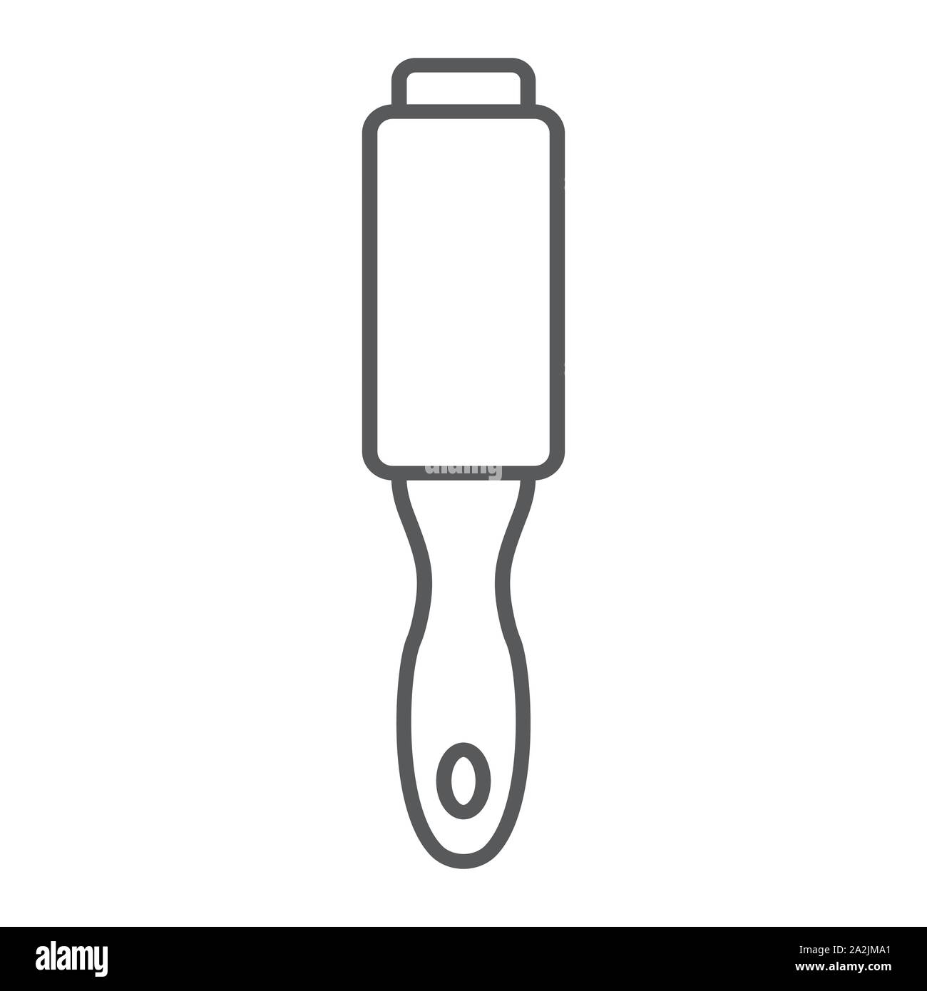 Lint roller clothes thin line icon, cleaner and remover, cleaning ...